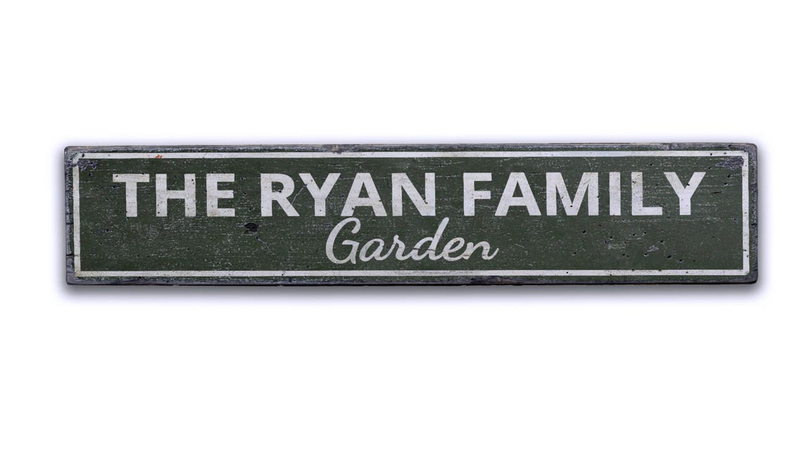 Family Garden Sign, Custom Garden Sign, Wooden Garden Decor, Garden ...