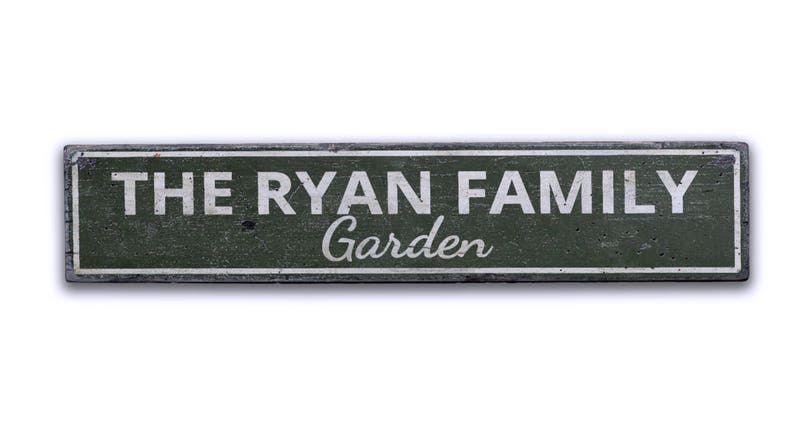 Family Garden Sign, Custom Garden Sign, Wooden Garden Decor, Garden ...