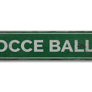 Bocce Ball Sign, Bocce Ball Wooden Sign, Old Bocce Ball Sign, Bocce ...