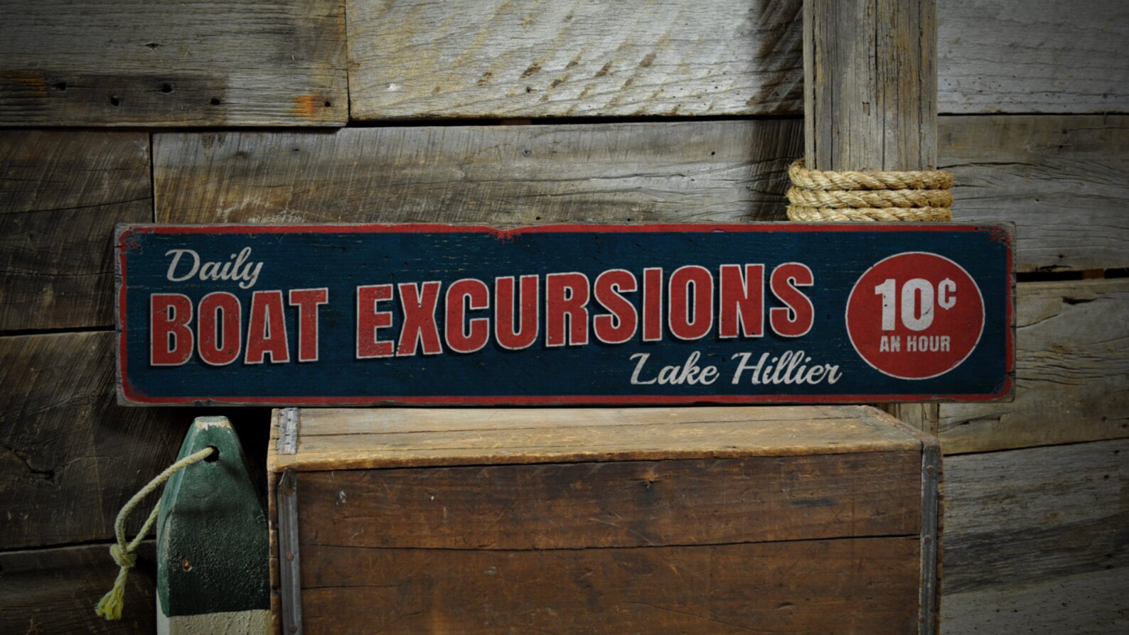 Boat Excursions Wood Sign Personalized Lake Name Sign 10 | Etsy