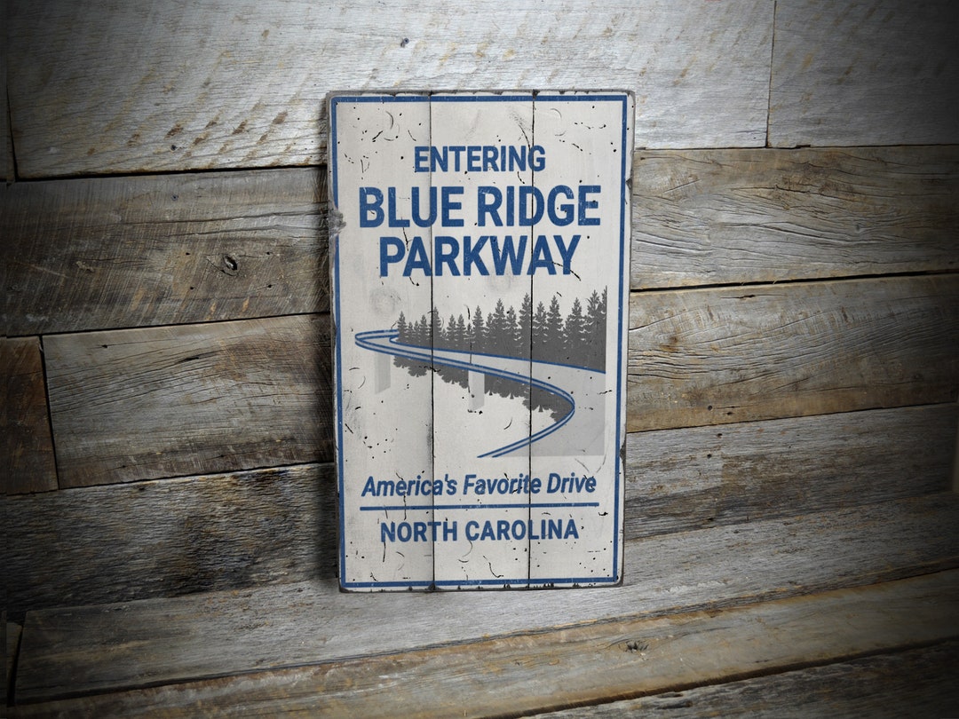 Blue Ridge Parkway, North Carolina Sign, Blue Ridge Decor, Blue Ridge ...
