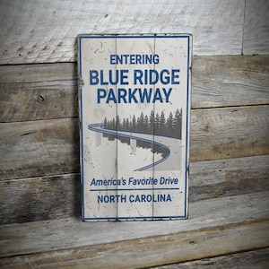Blue Ridge Parkway, North Carolina Sign, Blue Ridge Decor, Blue Ridge ...