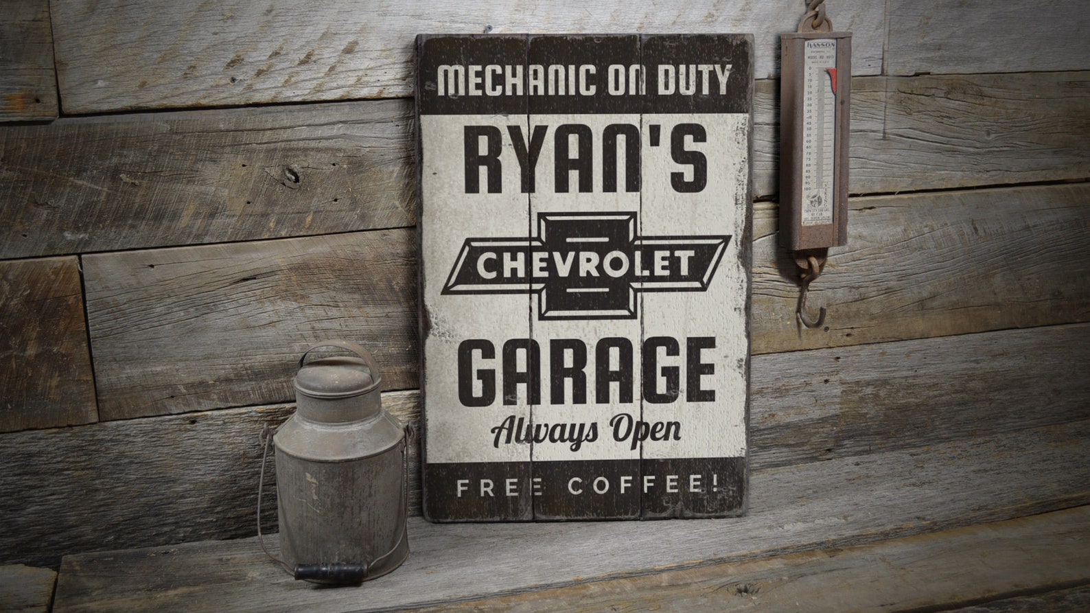 Chevy Garage Sign Mechanic Chevy Sign Chevy Lover Wooden | Etsy
