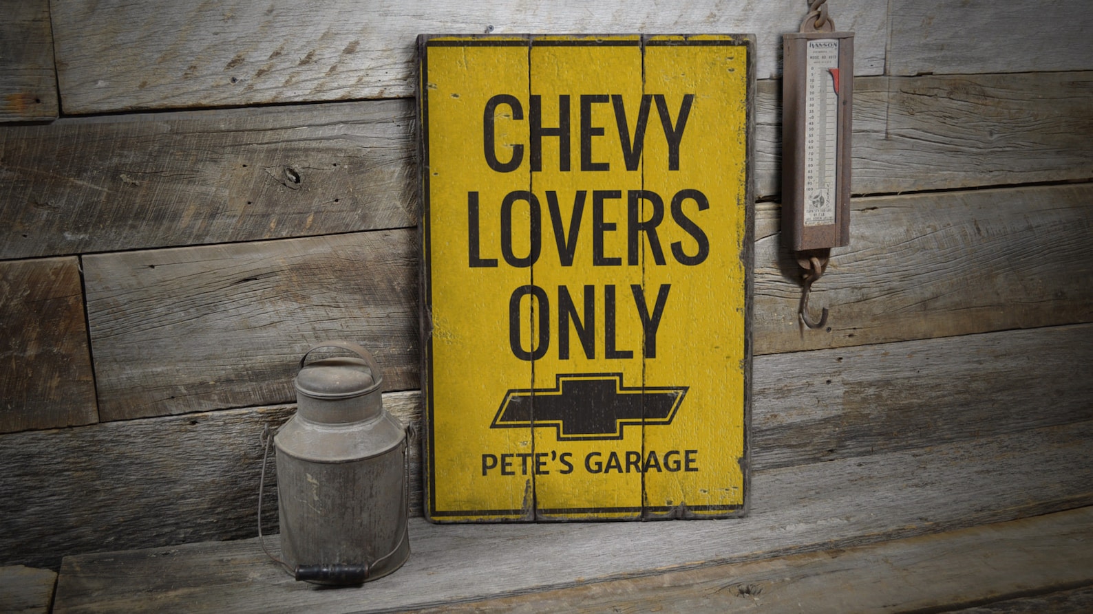 Chevy Lovers Sign Chevy Wood Garage Sign Chevy Lover Wood | Etsy