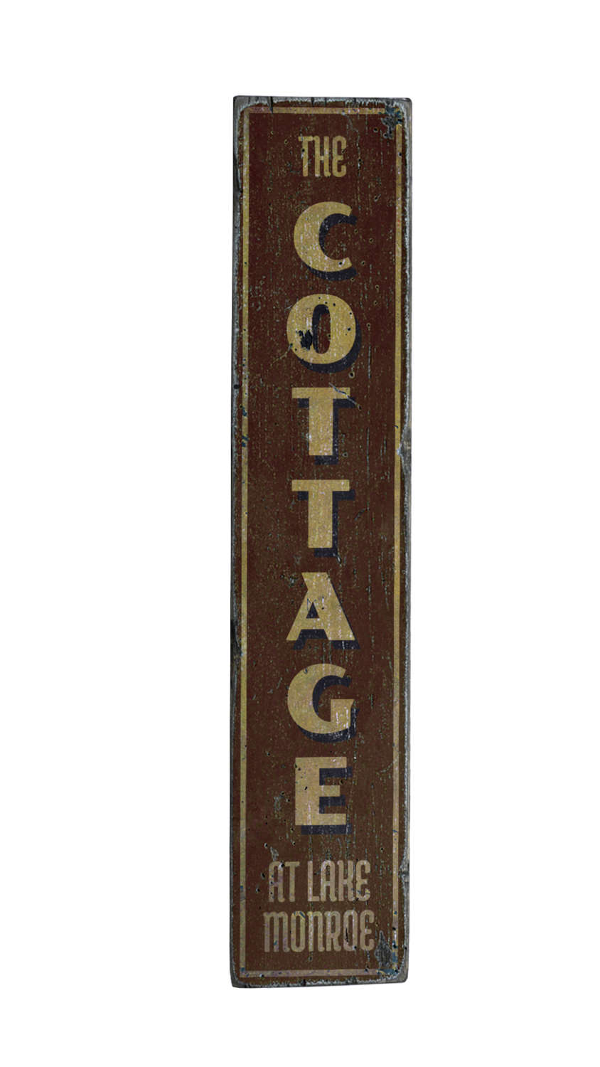 Cottage Sign Vertical Cottage Decor Custom Wood Sign for - Etsy