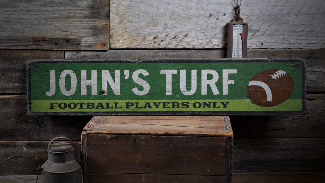 Football Players Only Sign, Custom Room Sign, Football Lover, Football ...