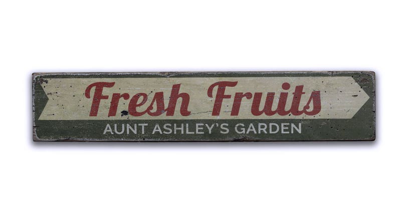 Fresh Fruits Sign Wood Fruits Decor Fruit Garden Sign Fruit | Etsy