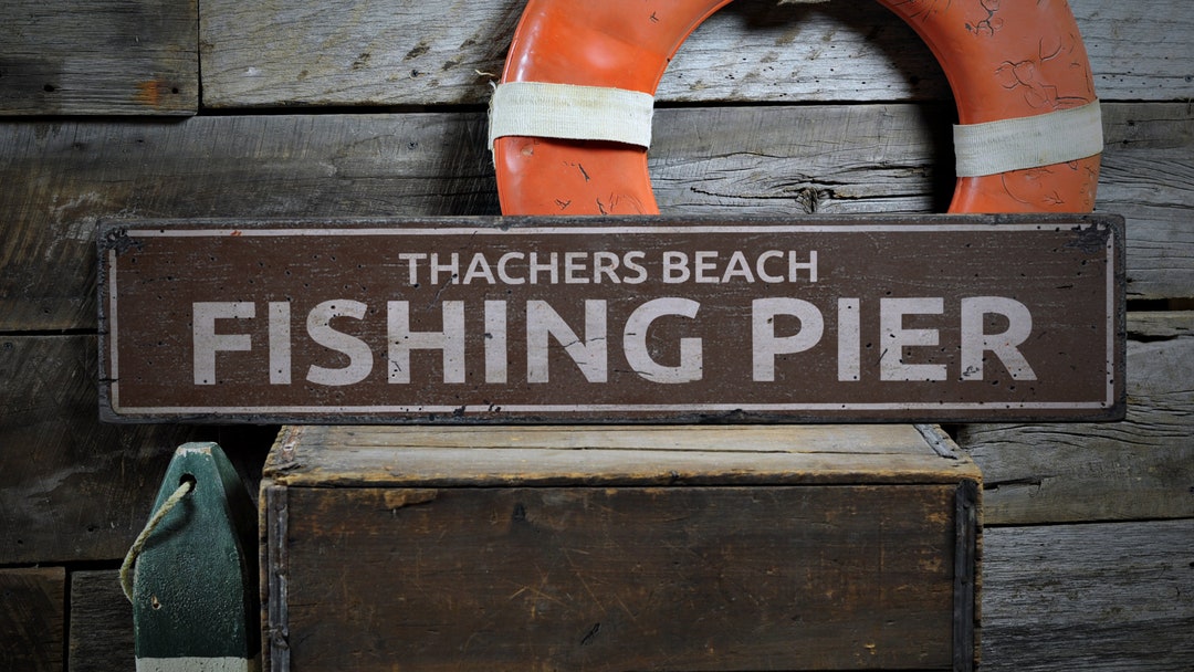 Fishing Pier Wood Sign, Fishing Gift, Fishing Dock Decor, Fishing Lover ...