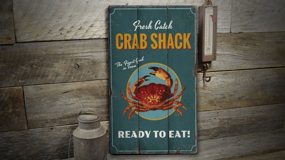 Crab Shack Sign Crab Restaurant Sign Crab Eater Gift Crab - Etsy