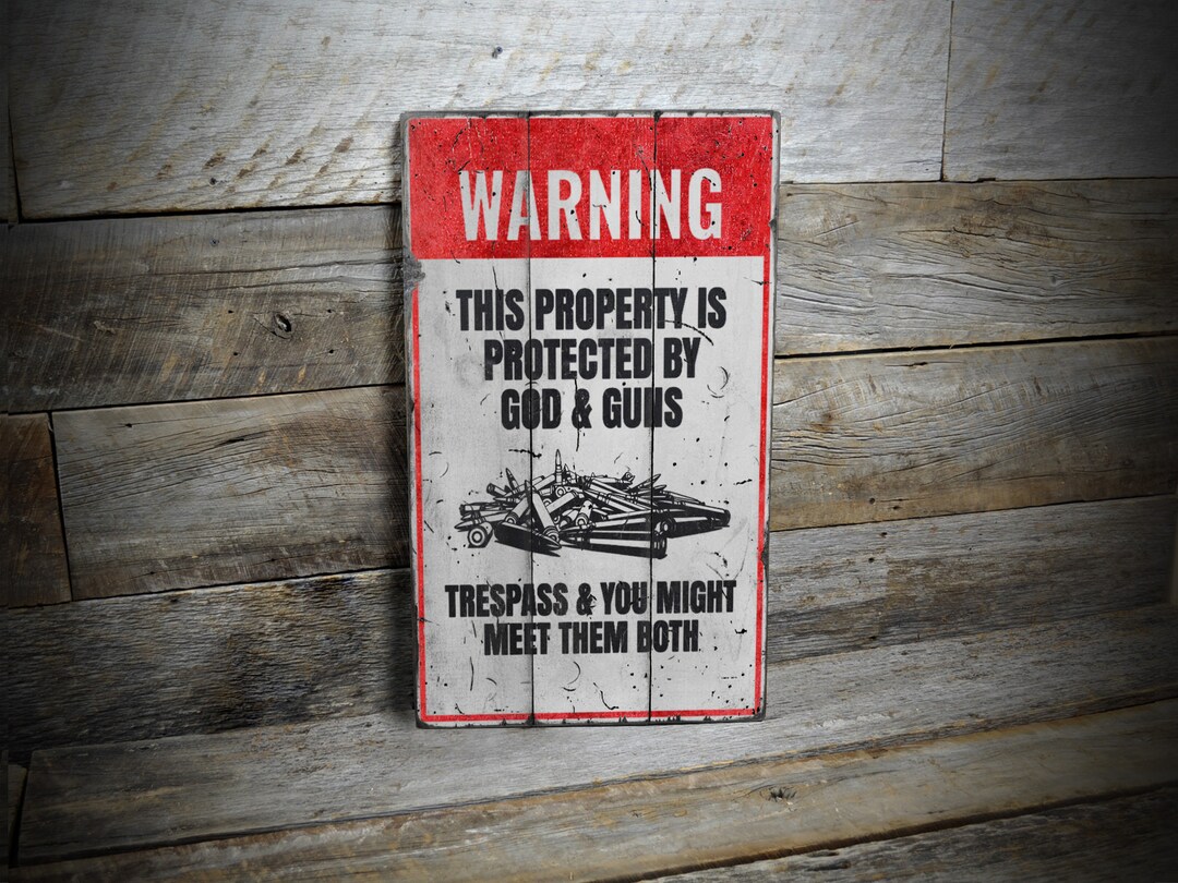 Trespassers Warning Sign, Property Protected Sign, Intruders Warning ...