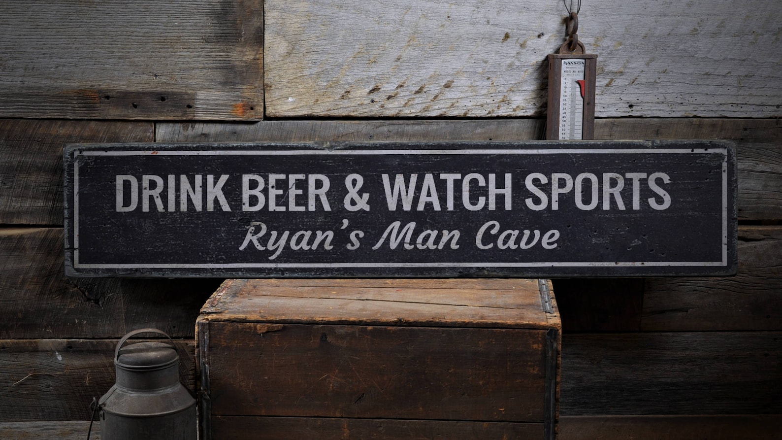 Beer & Sports Sign Drink Beer Sign Man Cave Decor Man Cave - Etsy