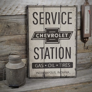 Chevy Service Station Sign, Chevrolet Service Sign, Chevy Sign, Chevy ...