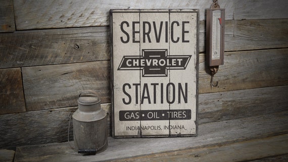 Chevy Service Station Sign Chevrolet Service Sign Chevy | Etsy