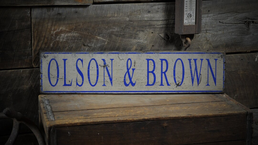 Custom Business Name Sign, Rustic Handmade Wooden Decor - Etsy