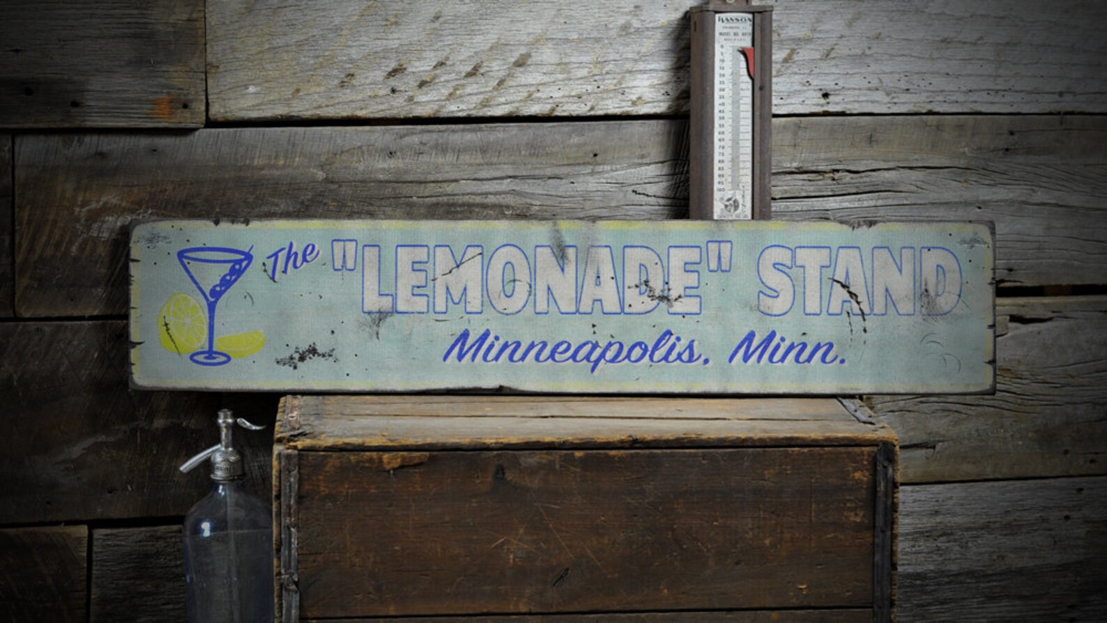 Custom Lemonade Stand City State Sign Rustic Hand Made - Etsy