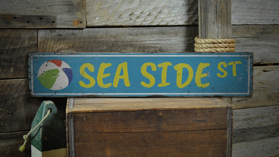 Seaside Sign, Seaside Wooden Sign, Seaside, Sea Sign, Seaside Wooden ...