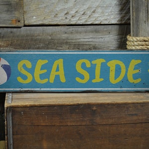 Seaside Sign, Seaside Wooden Sign, Seaside, Sea Sign, Seaside Wooden ...