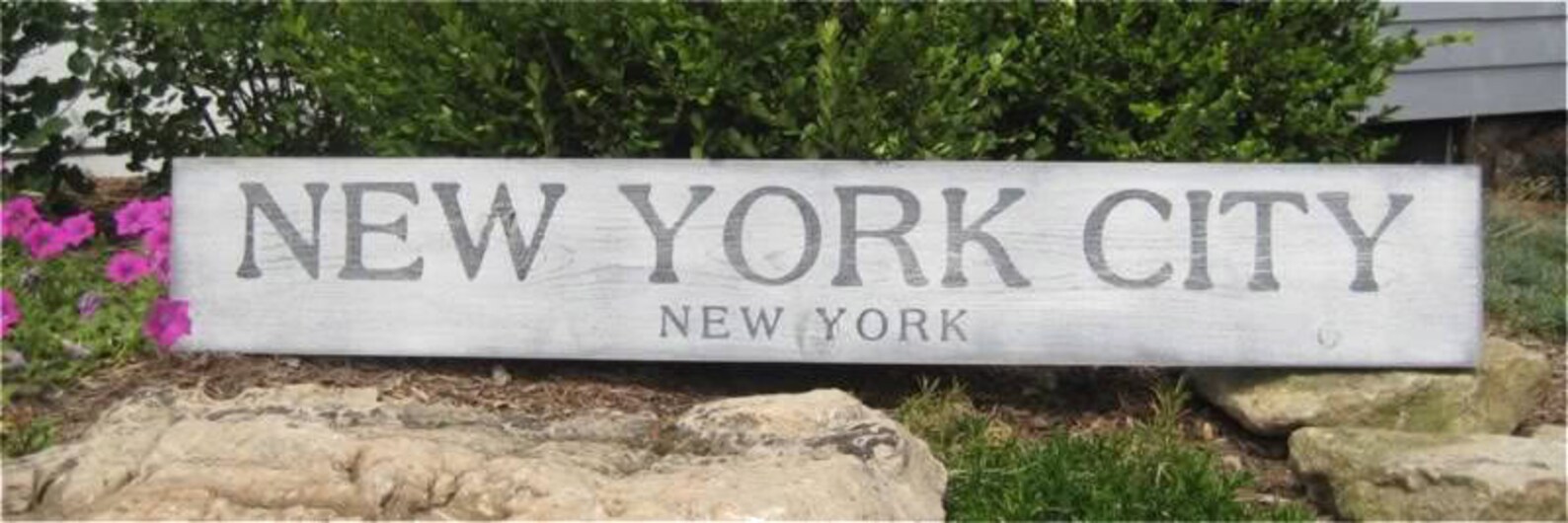 New York City, New York Wood Sign Rustic Hand Made Vintage Wooden Sign ...
