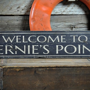 Custom Welcome to Place / Home Sign - Rustic Hand Made Vintage Wooden ...