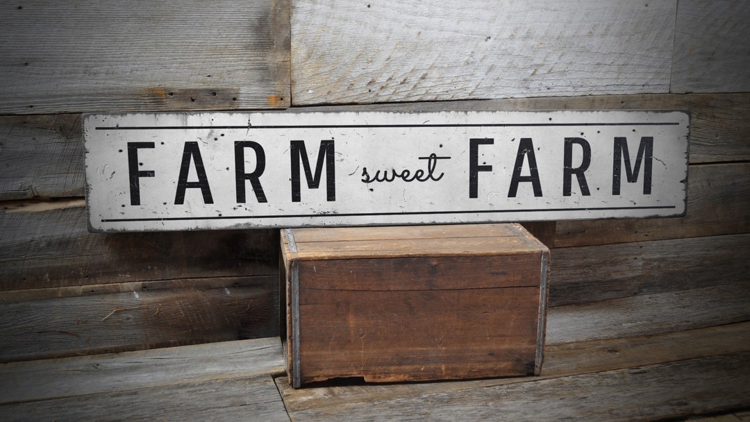 Farm Sweet Farm Sign, Farmhouse Sign, Farmhouse Wall Decor, Farmhouse ...