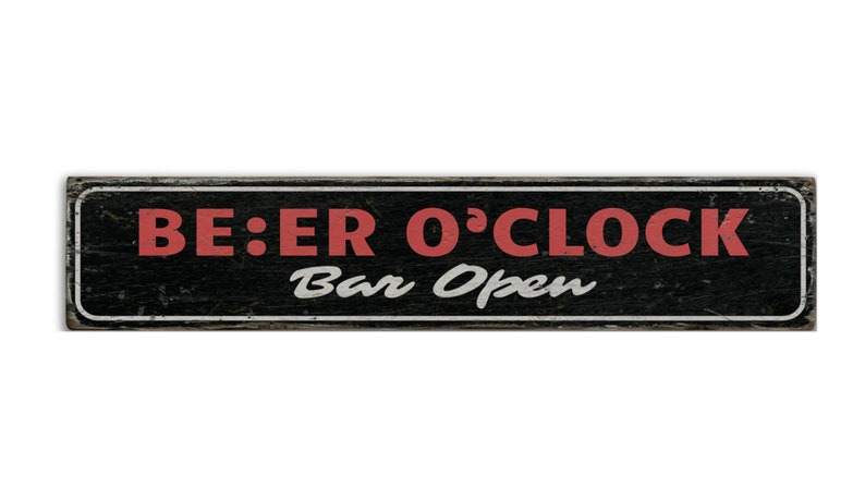 Beer Oclock Sign Beer Lovers Beer Decor Bar Lovers Beer - Etsy