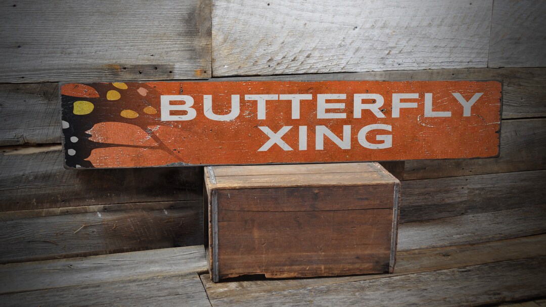 Butterfly Crossing Sign, Butterfly Sign, Butterfly Decor, Home Room ...