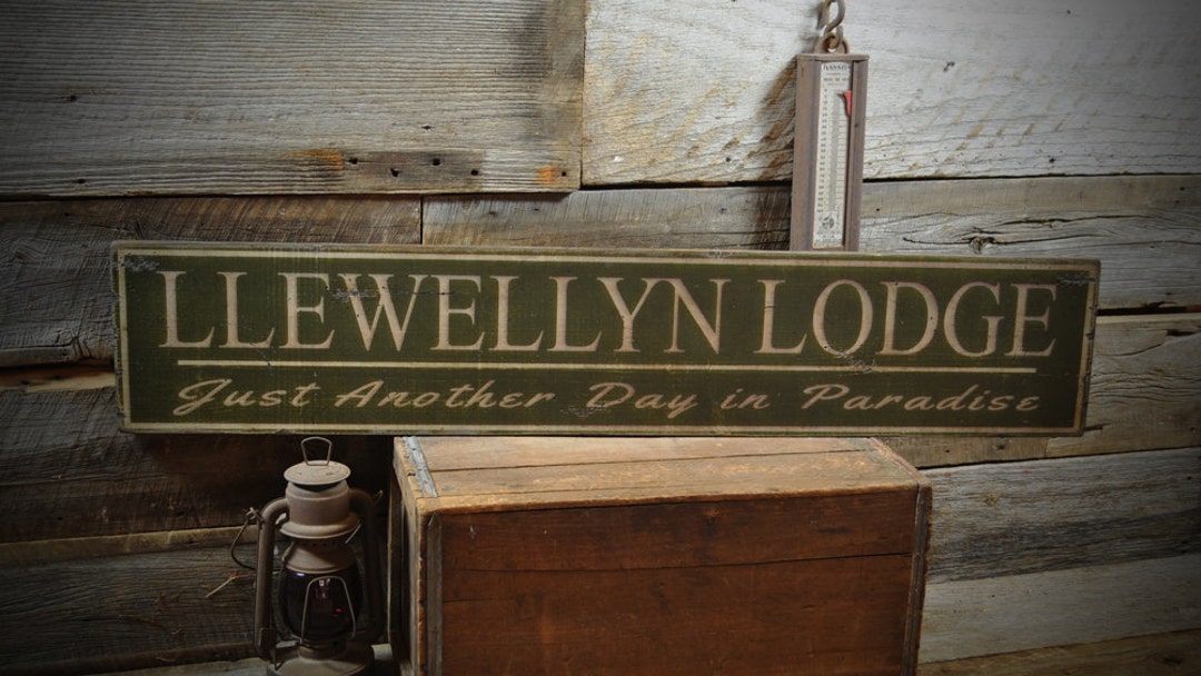 Personalized Lodge Lake Sign - Primitive Rustic Hand Made Vintage ...