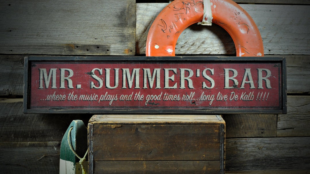 Custom Bar / Pub W/ Slogan Sign, Summer Sign Decor, Old Vintage House ...