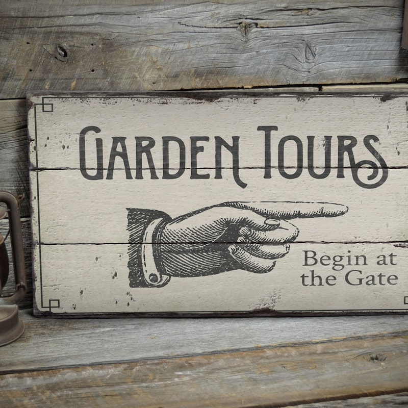 Old Garden Sign - Etsy