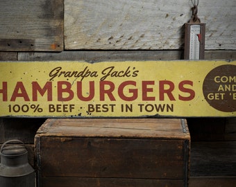 BURGER ZONE Sign Hamburger Signs Cart Stand Cheeseburger - Etsy