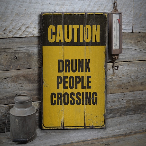 Drunk People Crossing Sign - Etsy