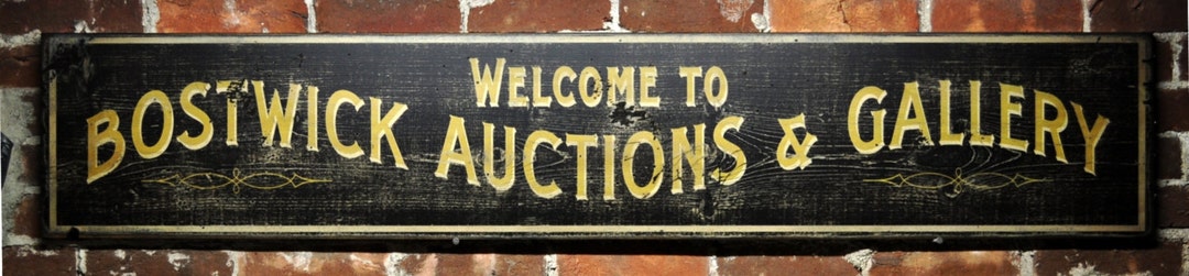 Custom Welcome to Auction & Gallery Wood Sign - Rustic Hand Made ...