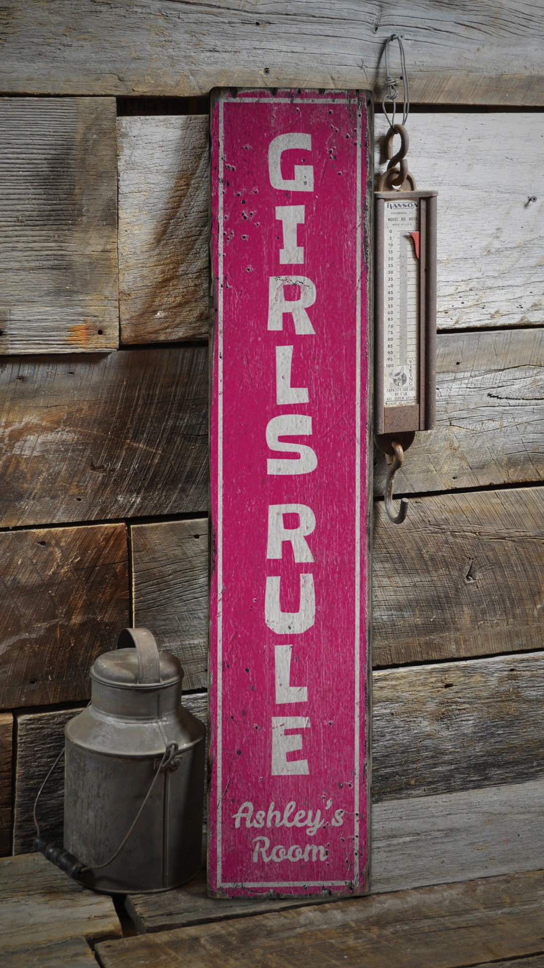 Girls Rule Sign, Wooden Girls Sign, Daughter Gift, Children Decor ...