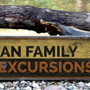 Custom Family Boat Excursions Lake House Sign - Rustic Hand Made ...