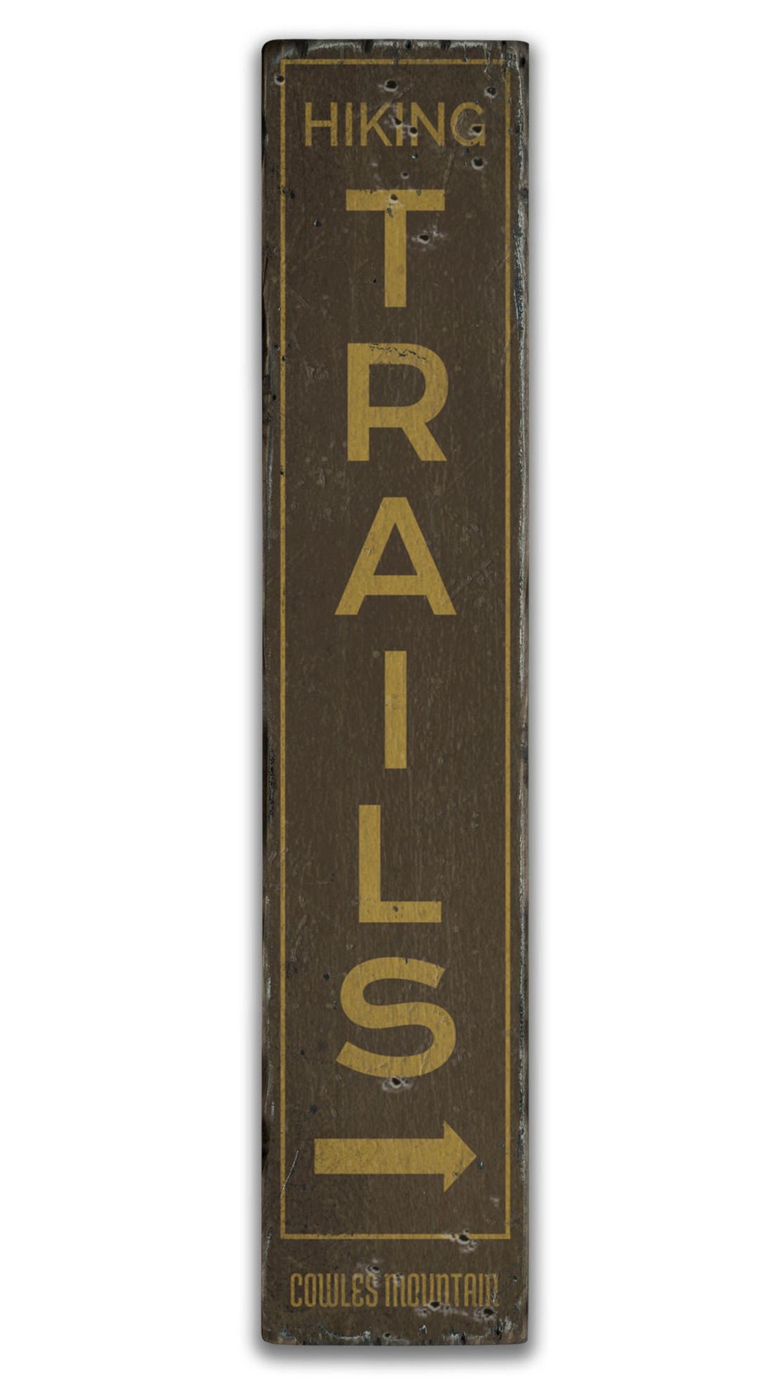 Trails Sign Outdoor Hiking Trail Sign Trail Decor Wooden | Etsy