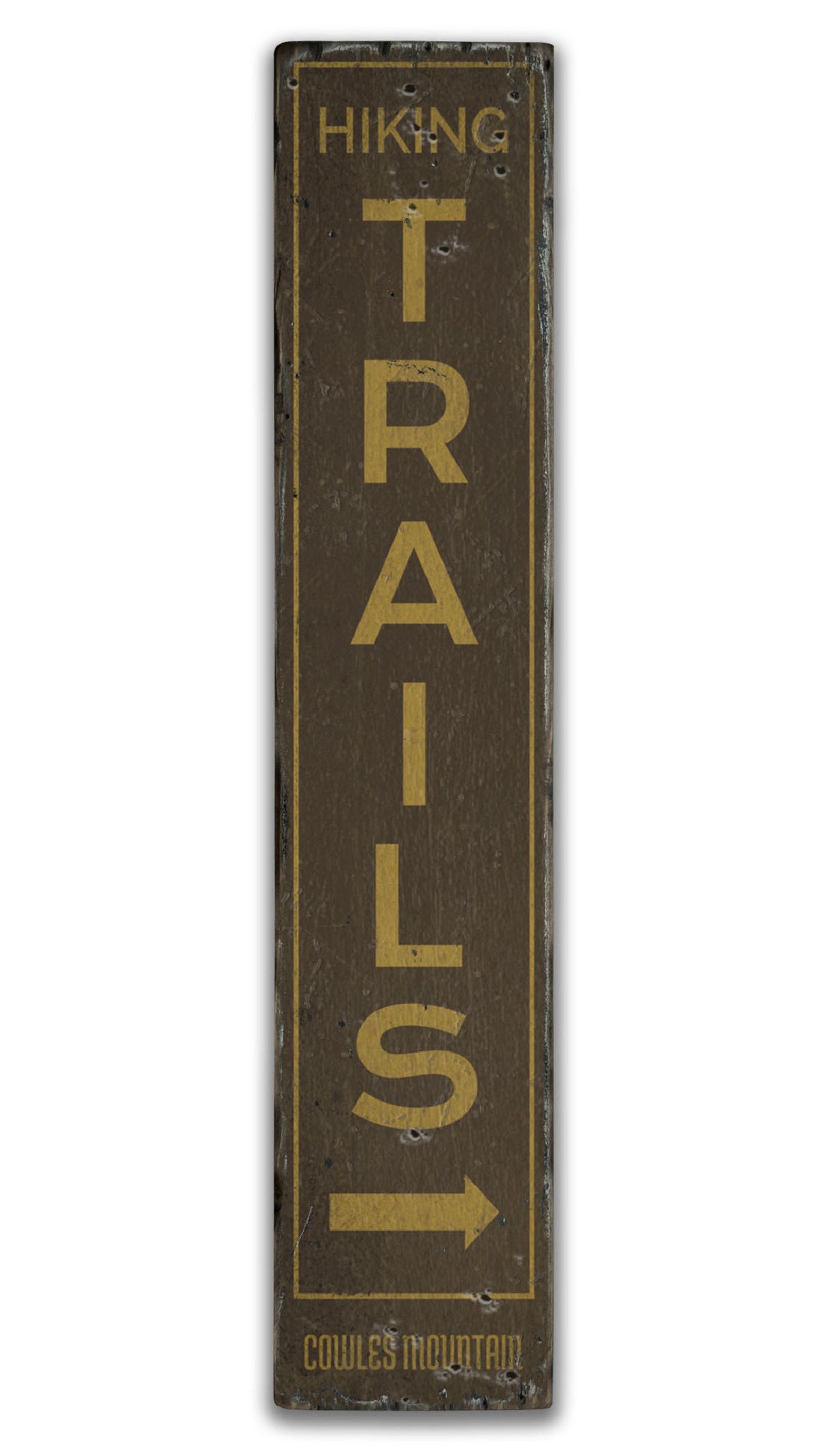 Trails Sign Outdoor Hiking Trail Sign Trail Decor Wooden | Etsy