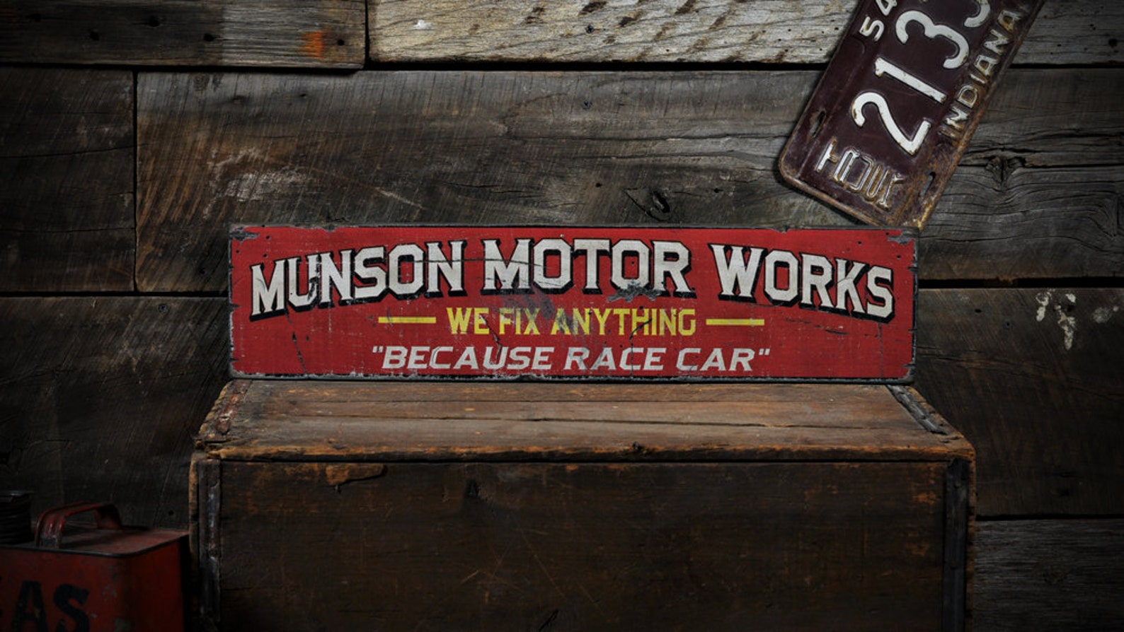 Custom Motor Works Auto Sign Rustic Hand Made Distressed - Etsy