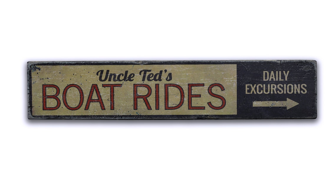 Boat Rides Sign, Boating Gift, Custom Lake House Decor, Boat Lover ...