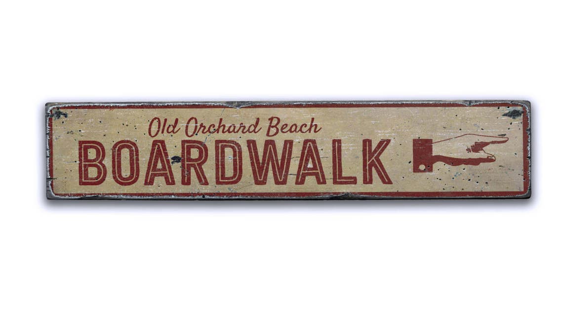 Pointing Hand Boardwalk Sign Beach Boardwalk Decor Custom | Etsy