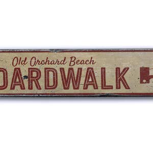 Pointing Hand Boardwalk Sign, Beach Boardwalk Decor, Custom Wood Sign ...