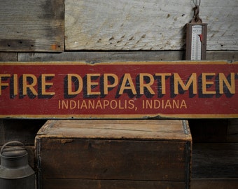 FIREFIGHTER ZONE Sign Fire Fighter Fireman Gift House Station Graduate ...