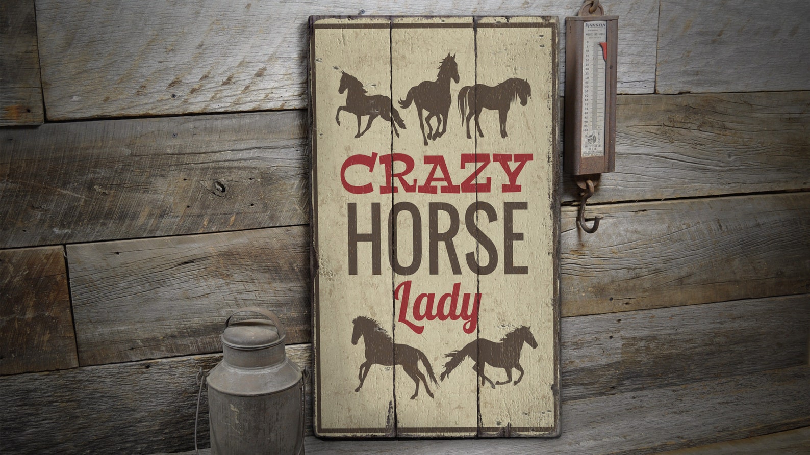 Crazy Horse Lady Sign Horse Lady Sign Horse Decoration Sign - Etsy