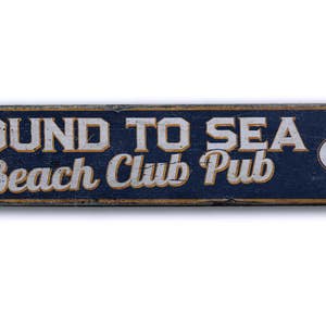 Beach Club Sign, Beach House Name Sign, Beach House Decor, Rustic Beach ...