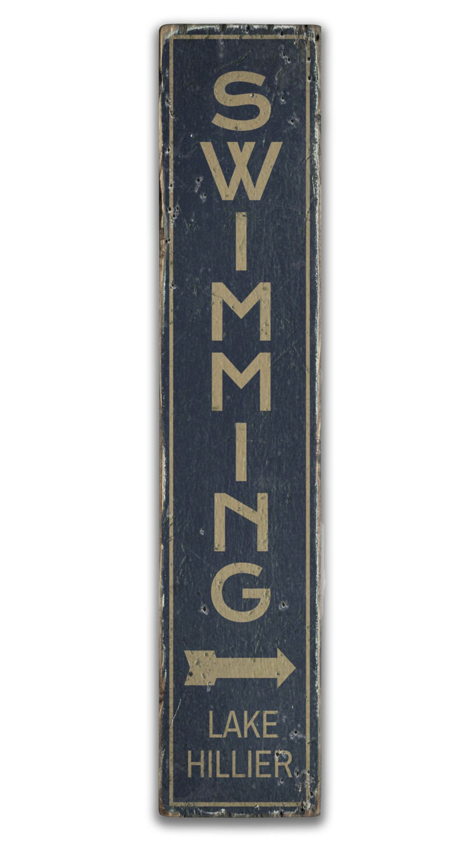 Swimming Sign Swimming Antique Sign Swimming Decor Wooden - Etsy