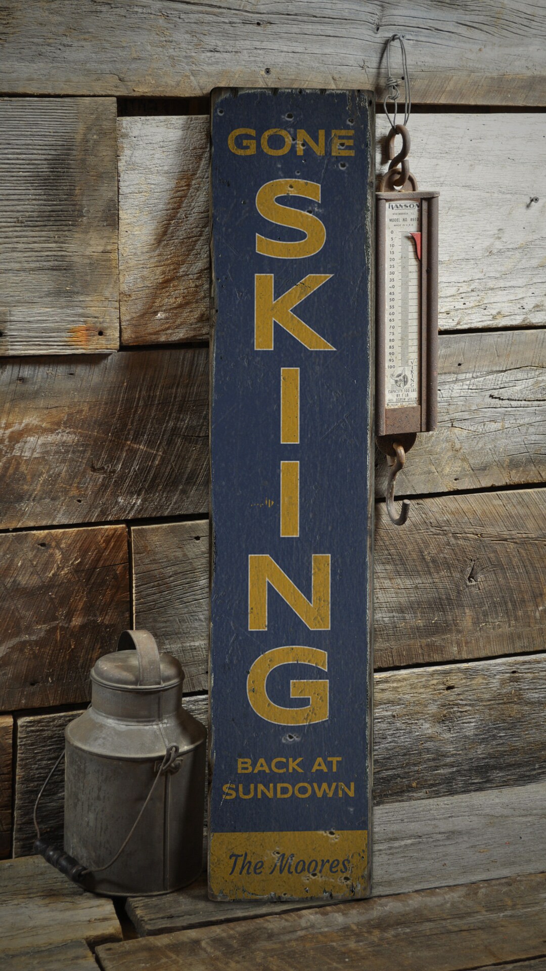 Skiing Sign, Wooden Skiing Slopes Sign, Antique Ski Sign, Old Wooden ...