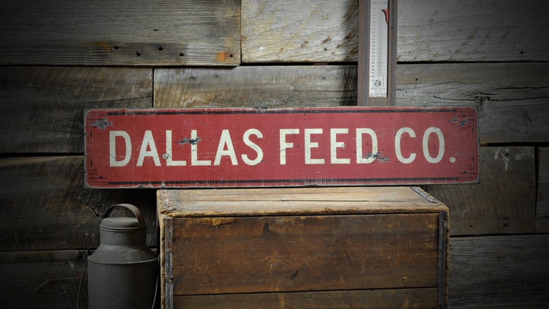 Custom Feed Company Farm Sign, Wooden Farming Decoration - Rustic Hand ...