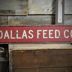 Custom Feed Company Farm Sign, Wooden Farming Decoration - Rustic Hand ...