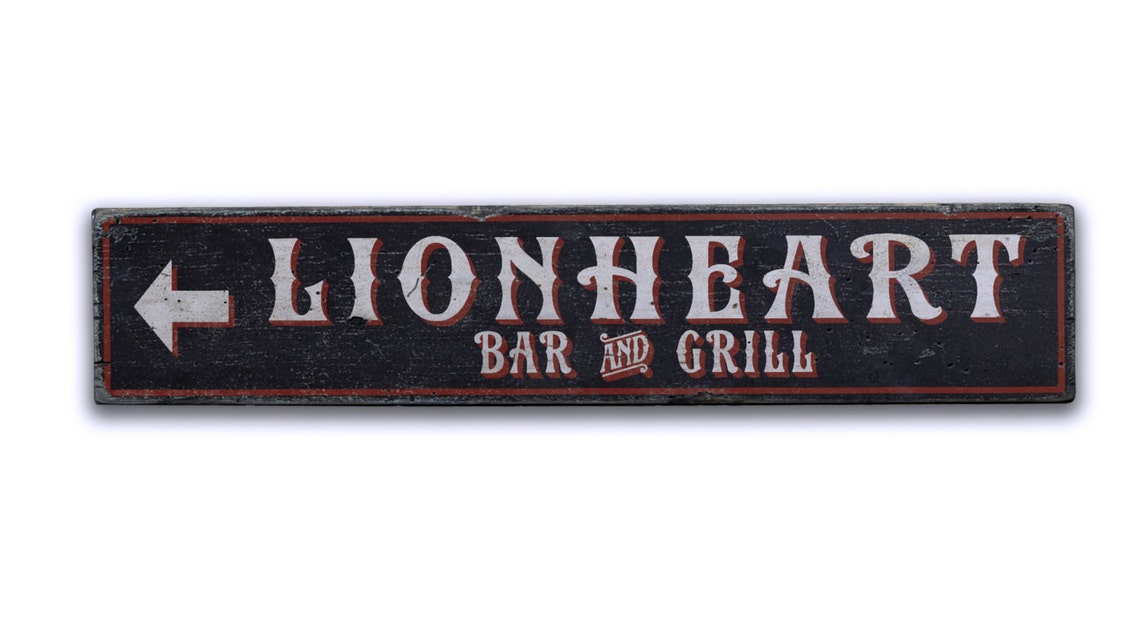 Custom Bar Sign Bar Sign Directional Bar Sign Bar & Grill - Etsy