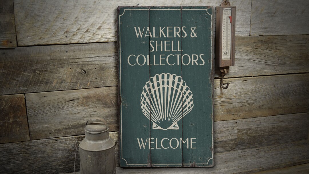 Shell Collectors Sign, Sea Shell Sign, Shell Store Decor Gift, Shell ...