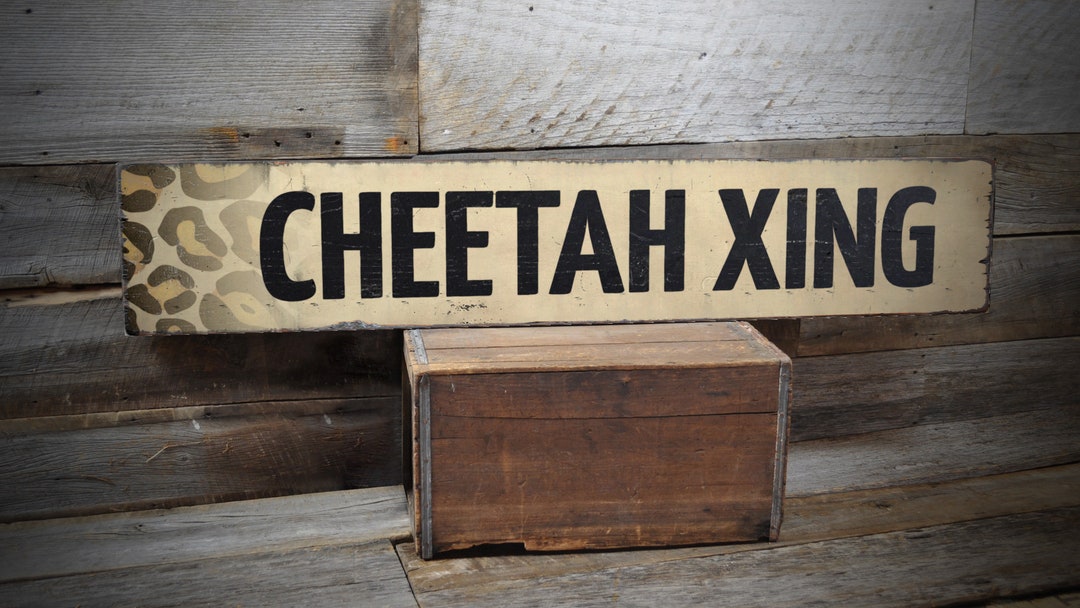 Cheetah Crossing, Cheetah Sign, Cheetah Decor, Kids Room Sign, Safari ...